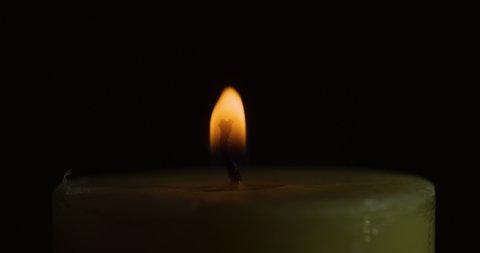 Cu Candlelight Flame Moving Slowly High Stock Footage Video (100% ...