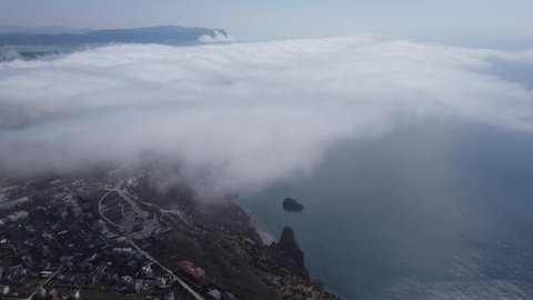 High Above Thick Fog Like Beautiful Stock Footage Video (100% Royalty ...