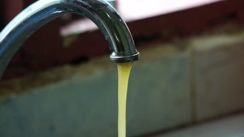 Polluted Drinking Water Kitchen Water Tap Stock Footage Video (100% ...