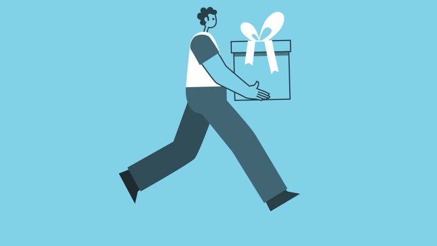 Graphic Flat Design Bold Man Stock Footage Video (100% Royalty-free ...