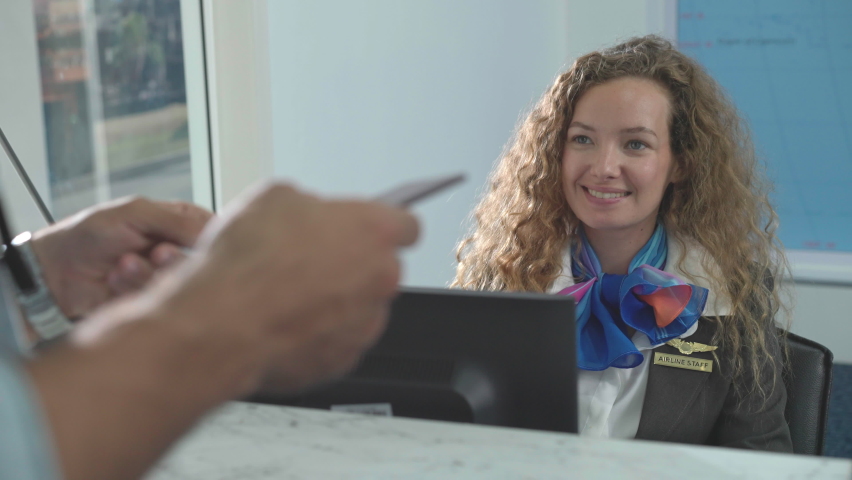 Airline service desk Stock Video Footage - 4K and HD Video Clips ...