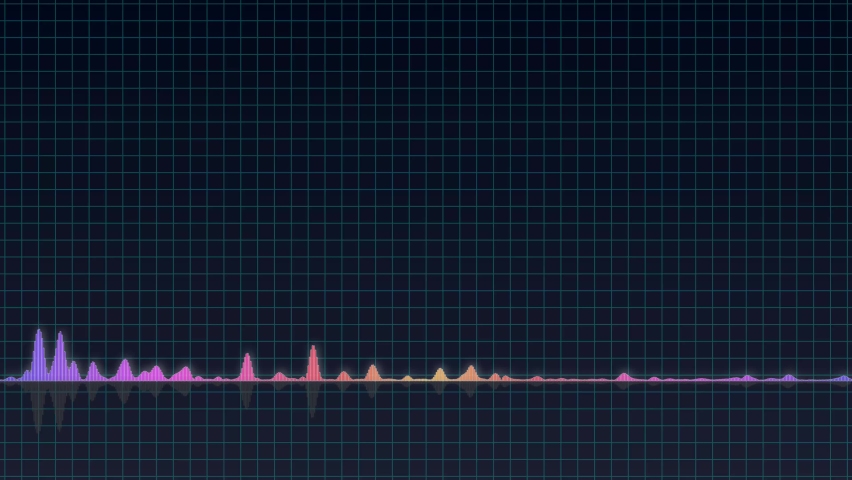 audio spectrum background digital simple Stock Footage Video (100% ...