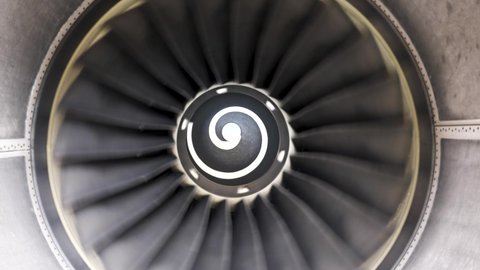 Rotation Airplane Engine Front View Aircraft Stock Footage Video (100% ...