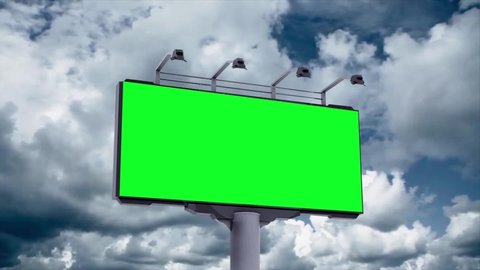Advertisements Billboard Green Screen Hoarding Board Stock Footage ...