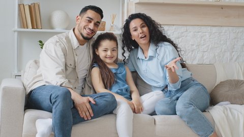 Multiracial Family Young Spanish Parents Caucasian Stock Footage Video ...