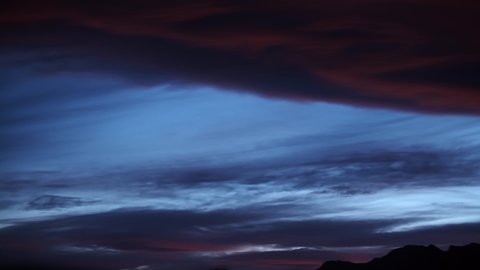 Late Evening Dramatic Blood Moon Sunset Stock Footage Video (100% ...