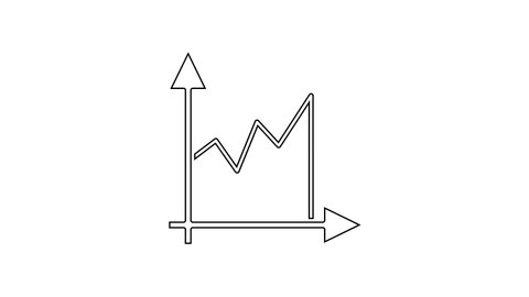 Black Line Graph Schedule Chart Diagram Stock Footage Video (100% ...