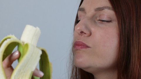 171 Woman Beautiful Lips Eating Banana Stock Video Footage - 4K and HD ...