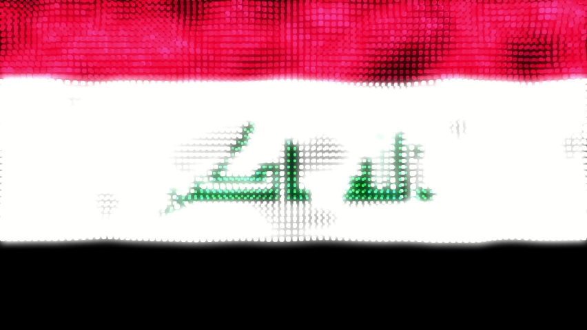 iraq digital flag - loop animation Stock Footage Video (100% Royalty ...