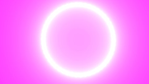 Pink Bright Shocking Glowing Ringlight Ring Stock Footage Video (100% ...