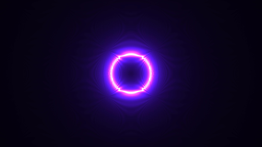 Pulsing Ring Purple Neon Light Flashes Stock Footage Video (100% ...