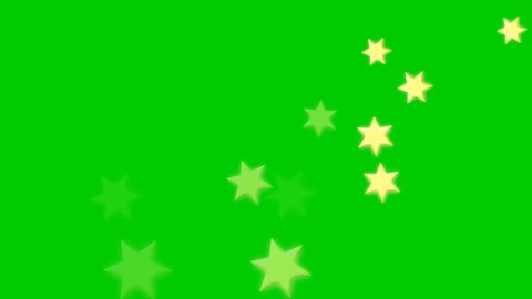 Falling Stars Animated On Green Screen Stock Footage Video (100% ...