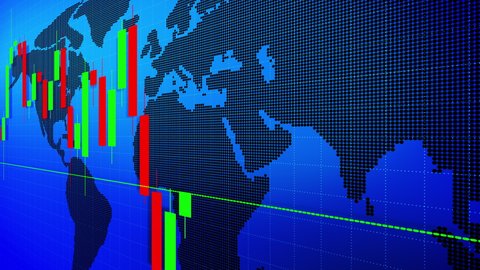 Stock Market Charts Dot World Map Stock Footage Video (100% Royalty ...