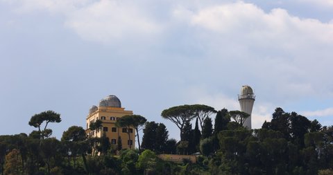 Motion Timelapse Astronomical Observatory Monte Mario Stock Footage ...
