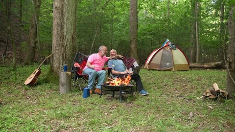 Two Gay Men Pride Flag Tent Stock Footage Video (100% Royalty-free ...
