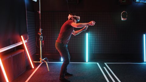 Futuristic Oculus Rift Glasses Vr Studio Stock Footage Video (100% ...