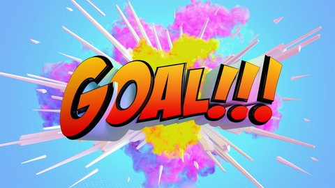 Awesome Exploding Goal Football Message 4k Stock Footage Video (100% ...