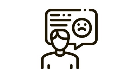 Sad Man Frame Icon Animation Stock Footage Video (100% Royalty-free ...