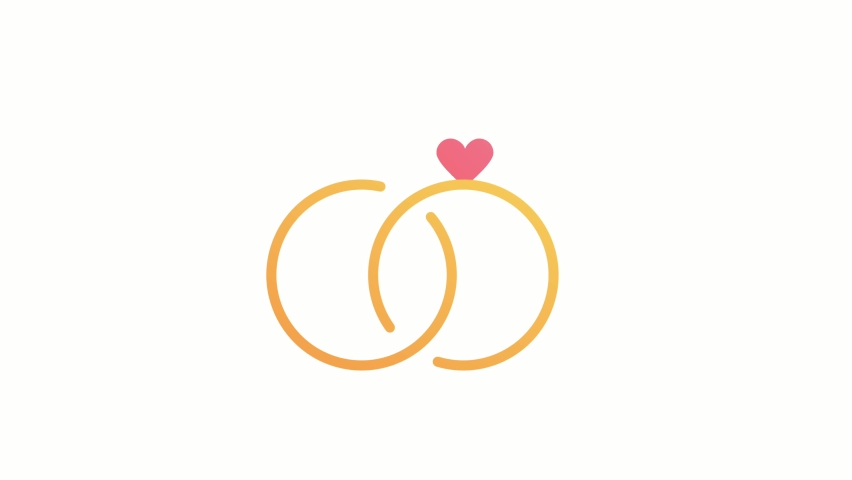 wedding ring animation on two background Stock Footage Video (100% ...