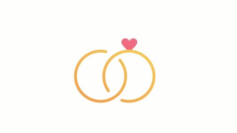 Wedding Ring Animation On Two Background Stock Footage Video (100% ...