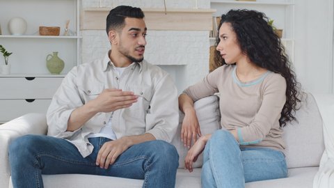 Spanish Emotional Married Couple Young Angry Stock Footage Video (100% ...