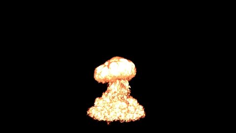 Realistic Nuke Explosion Alpha Channel Stock Footage Video (100% ...