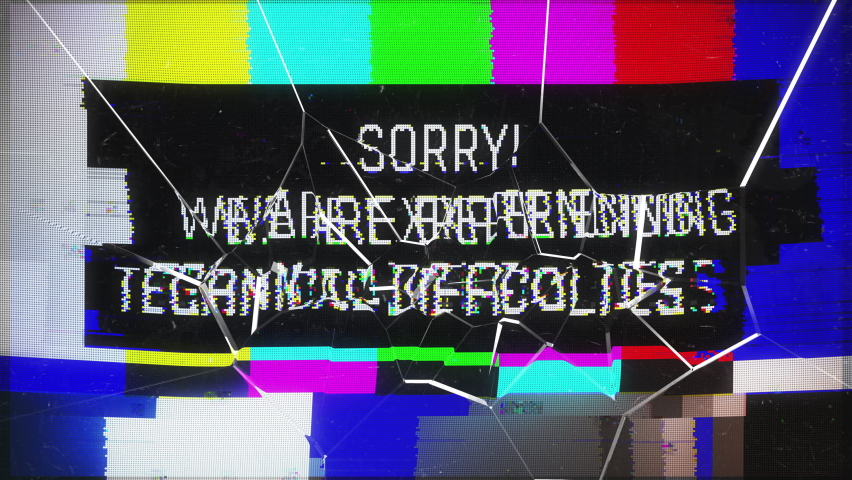 technical difficulties warning message on broken Stock Footage Video ...
