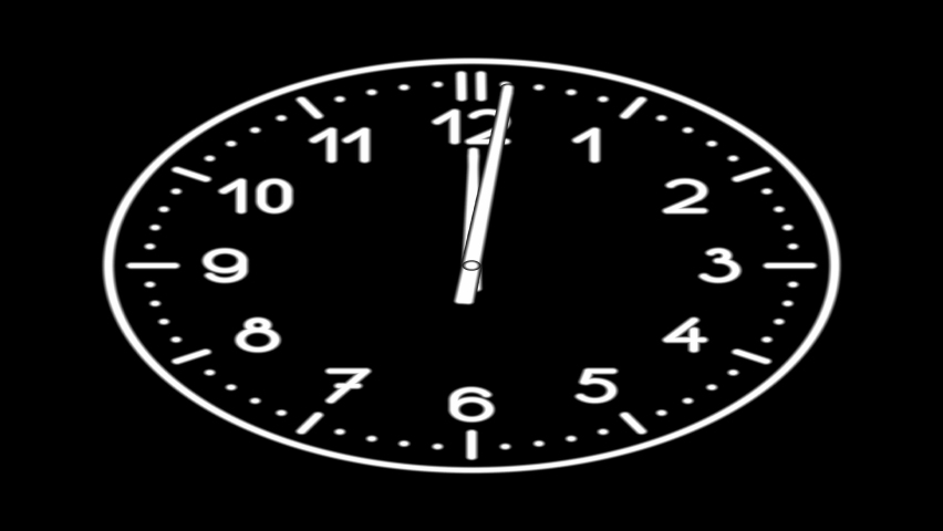 spinning clock 12 hour perfect seamless Stock Footage Video (100% ...
