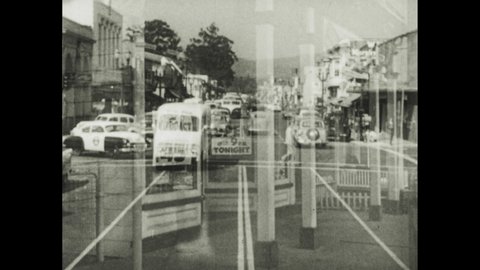 1950s Butcher Shop Storefront Grocers Butcher Stock Footage Video (100% ...