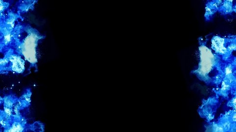 Blue Explosion Fire Particle Loop Animation Stock Footage Video (100% ...