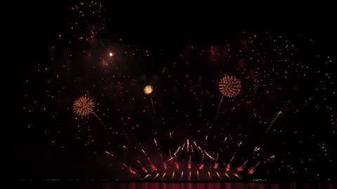 Fantasy Fireworks That Beautifully Delighted On Stock Footage Video ...