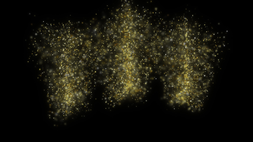 explode gold dust particles slowly fall Stock Footage Video (100% ...