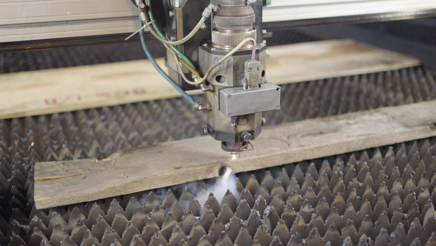 Industrial Cnc Laser Cutting Machine Stock Footage Video (100% Royalty ...