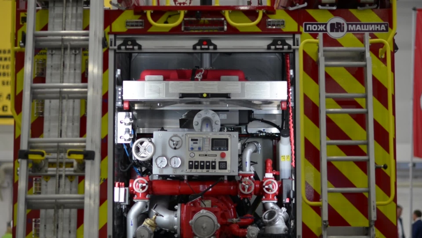 29 Fire truck and pump panel Stock Video Footage - 4K and HD Video ...