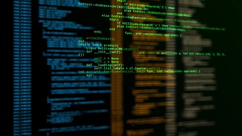 4k Loop Programming Code Abstract Technology Stock Footage Video (100% ...
