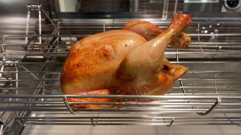 Rotating Machine Grilled Whole Chicken Roasted Stock Footage Video (100 ...