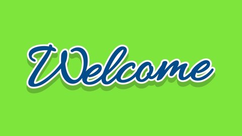 Word Welcome Animated Banner Text Various Stock Footage Video (100% ...