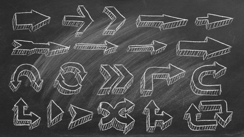 Animated Hand Drawn Arrows Pointer Set Stock Footage Video (100% ...