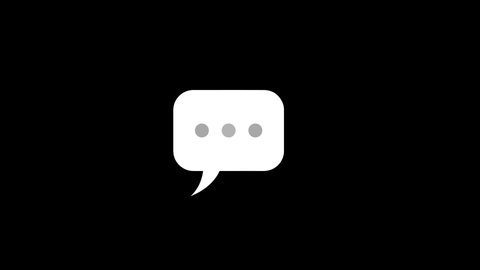 Message Bubble Animated Video Recieve Message Stock Footage Video (100% ...