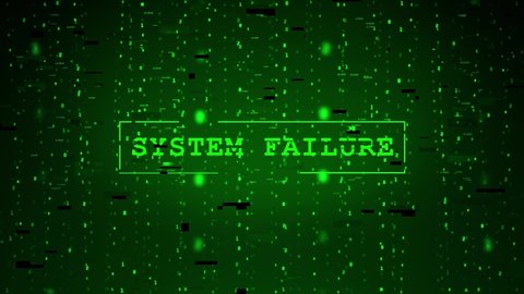 System Failure Error Message Flashing On Stock Footage Video (100% Royalty-free) 1074640985 ...