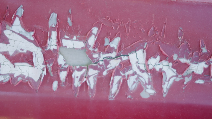 cracked peeling paint red color on Stock Footage Video (100% Royalty ...