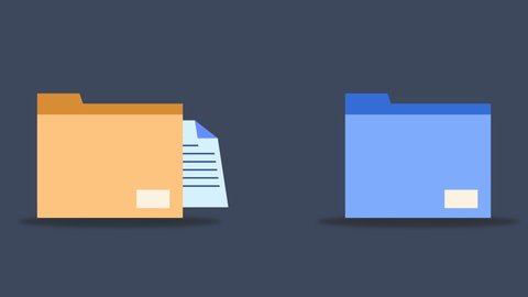 Animated Document Folder Folder Share Document Stock Footage Video (100 ...