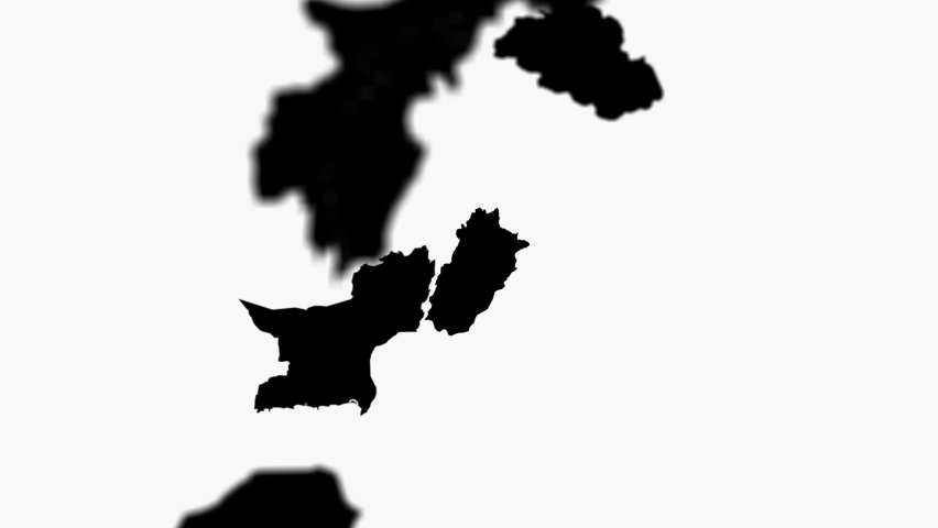 4k pakistan isolated map animation provinces Stock Footage Video (100% ...