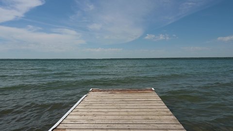 Camera Set On Floating Dock Rocks Stock Footage Video (100% Royalty ...