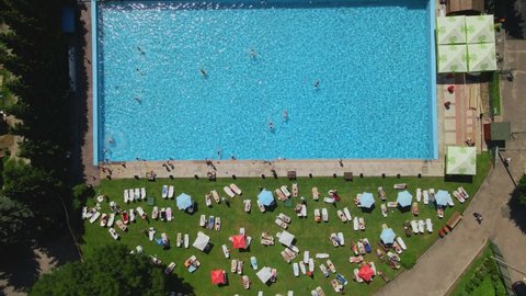 Top View People Sunbathing On Sun Stock Footage Video (100% Royalty ...