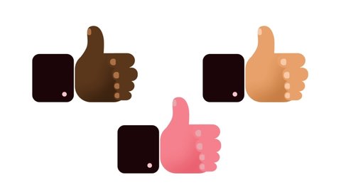 Like Icon Hand Gesture Cartoon Animation Stock Footage Video (100% ...