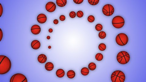 Falling Basket Balls Animation Rendering Background Stock Footage Video ...