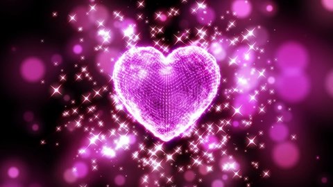 Love Heart Particle Loop Animation Background Stock Footage Video (100% ...