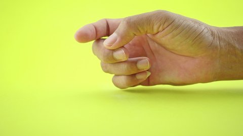 Hand Gesture Man Hand Sign Waiting Stock Footage Video (100% Royalty ...