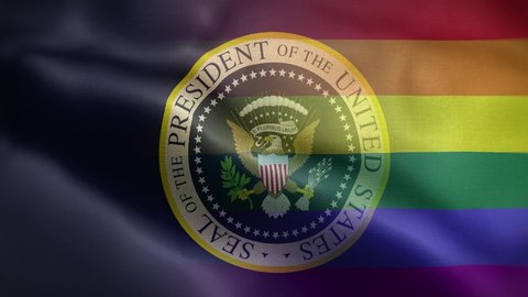 Lgbt Seal President United States Flag Stock Footage Video (100% ...